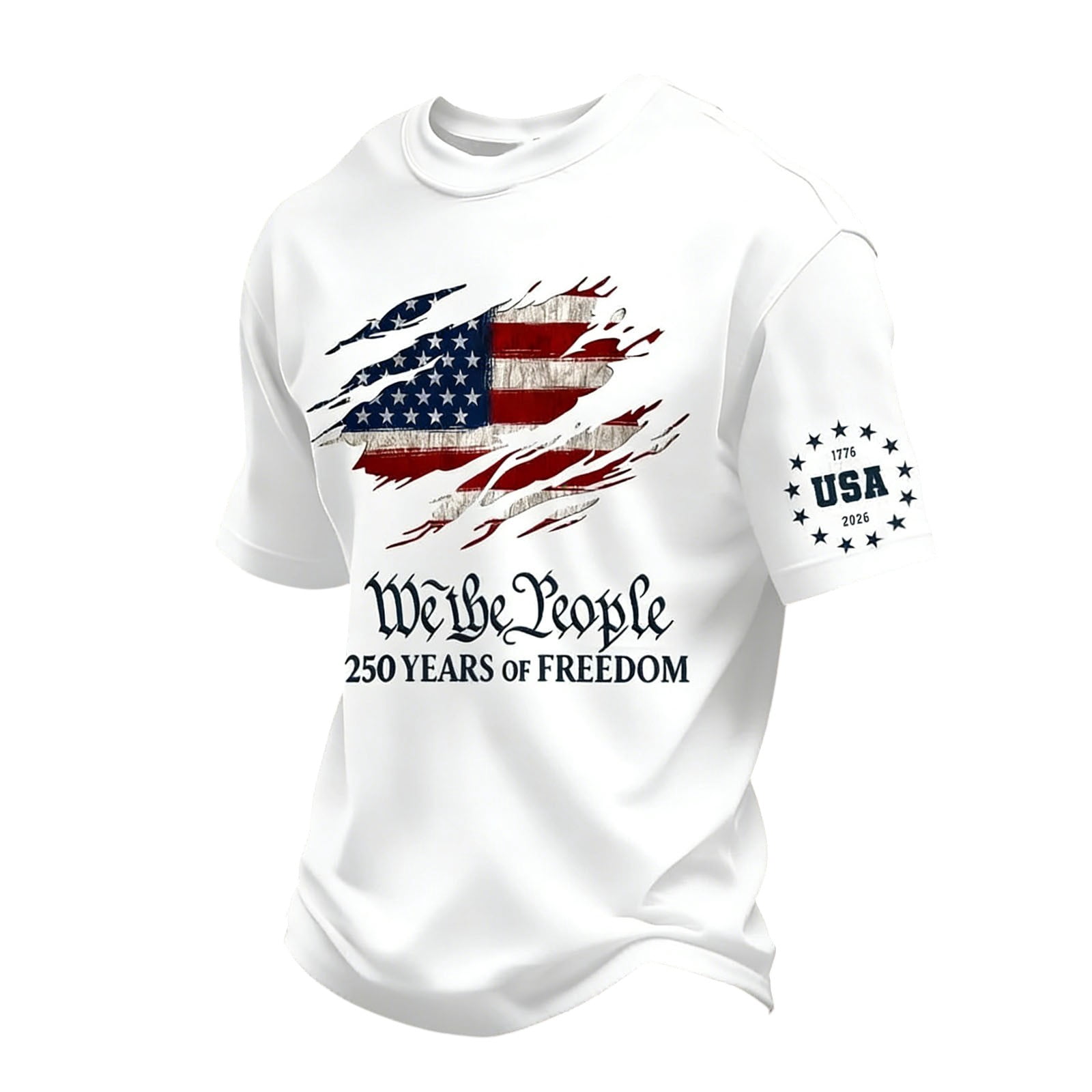 250th Anniversary USA Shirt, America 250 Years Celebration Crew Neck T ...