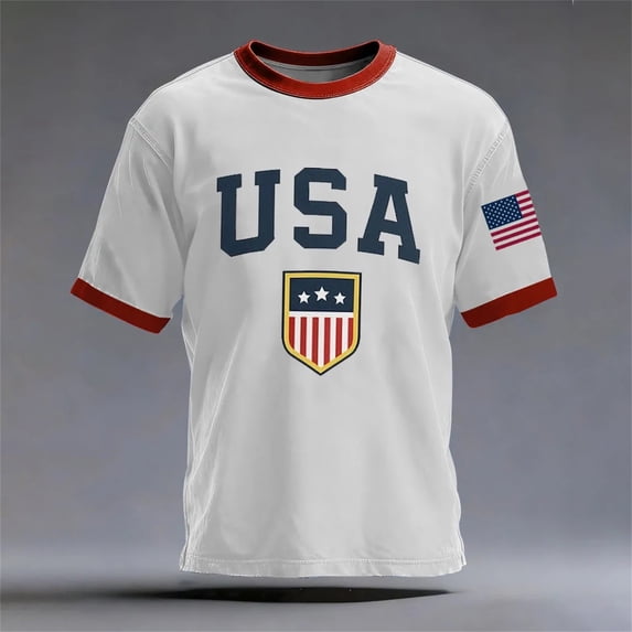 250th Anniversary USA Shirt Mens Short Sleeve Crewneck Patriotic ...
