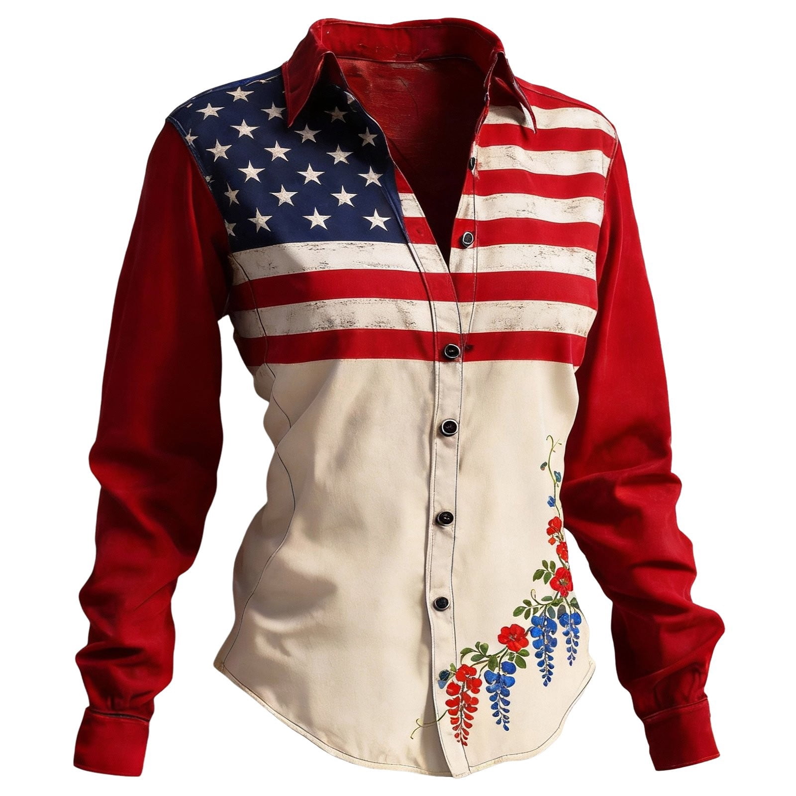250th Anniversary USA Shirt for Women BWASD American Flag V Neck Long ...