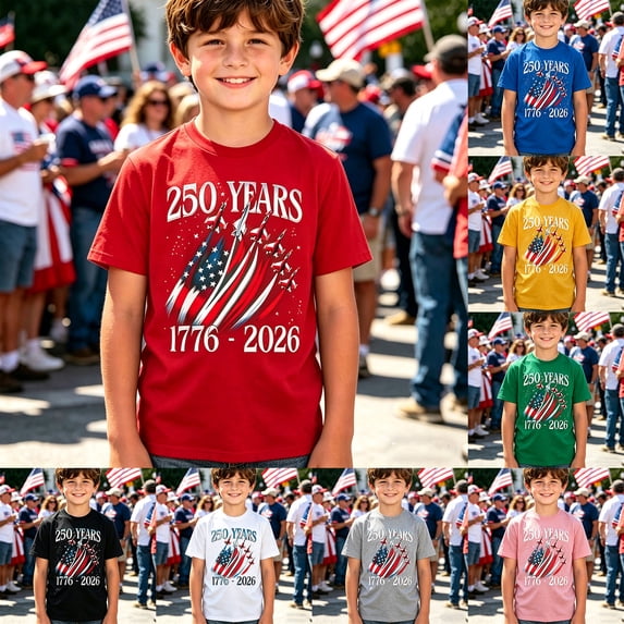 250th Anniversary USA Shirt for Kids Girls Boys Girls Independence Day ...