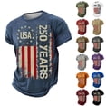 250th Anniversary USA Shirt for Men Casual Short Sleeve T Shirt Tee ...