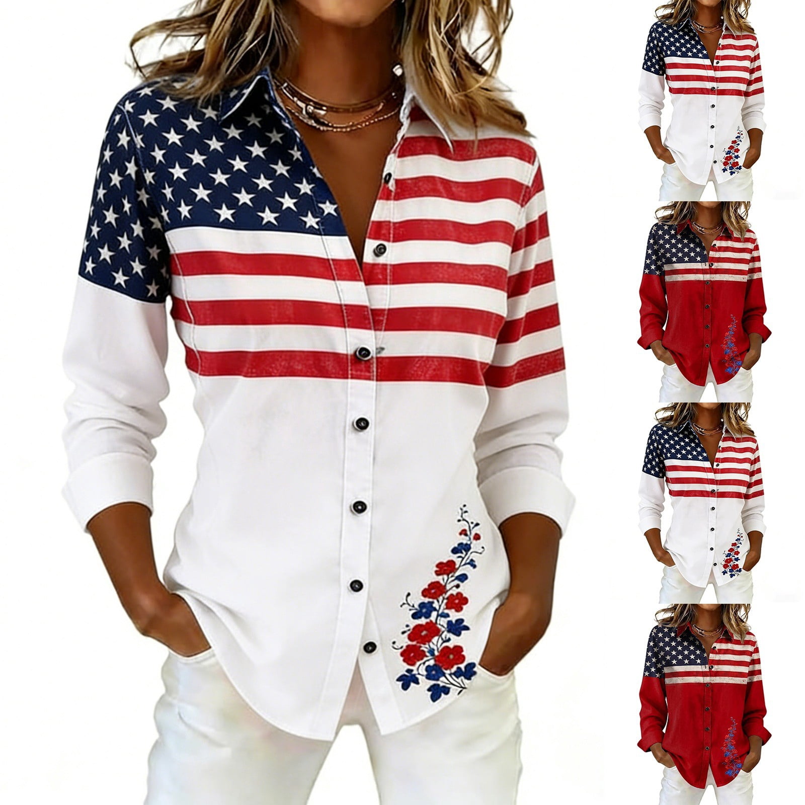 250th Anniversary USA Shirt for Women Classic Button Down Shirt Elegant ...