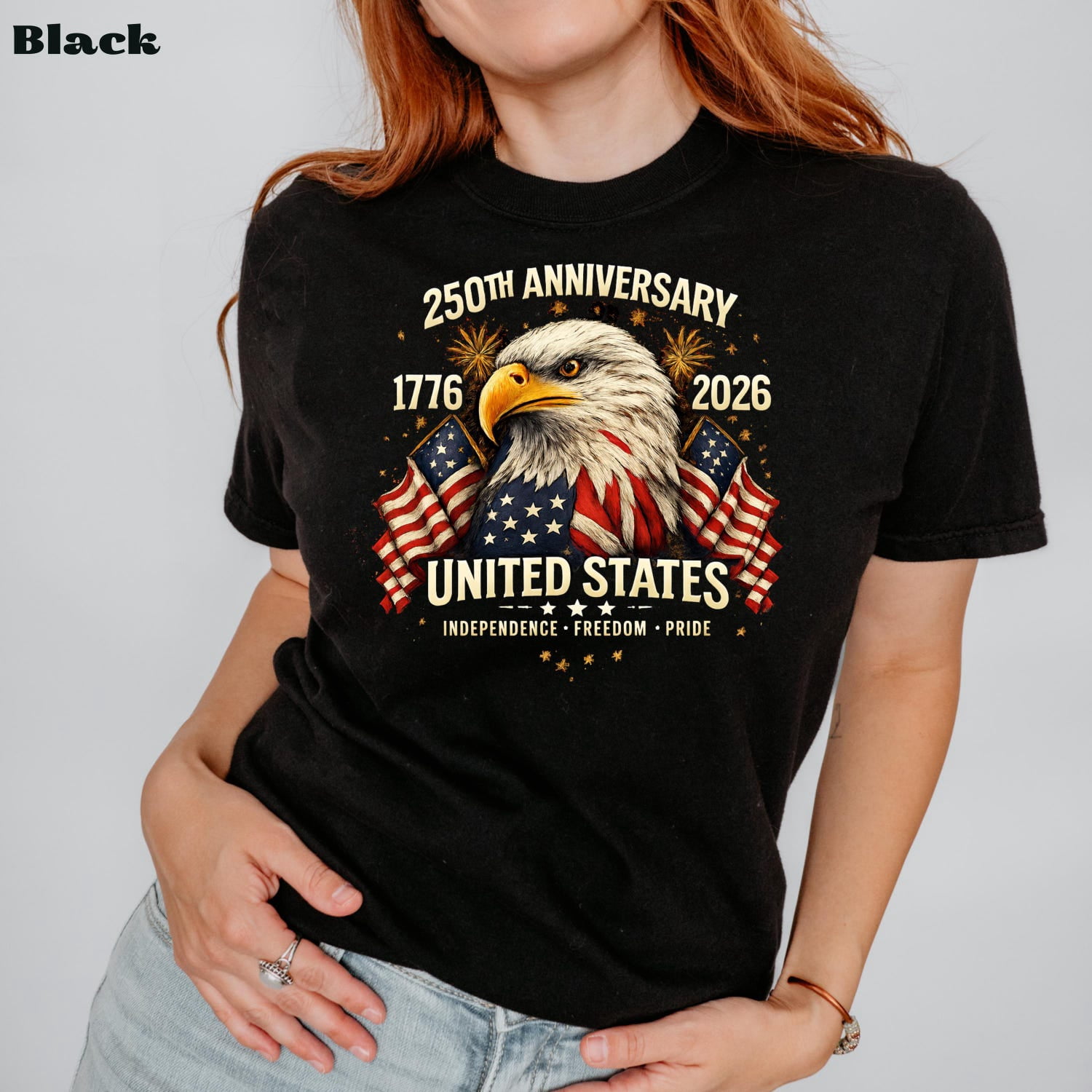 250th Anniversary United States Shirt, Patriotic Eagle T-Shirt, America ...