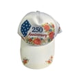 250th Anniversary Vintage Floral Print Sun Hat, Silk Flower Fascinator ...