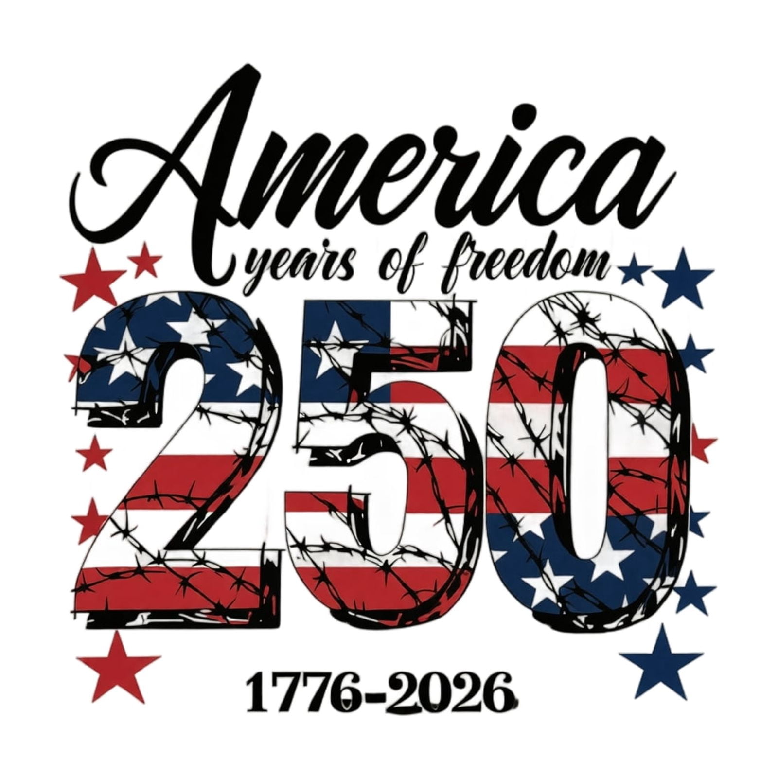 250th Anniversary Window Cling Decal, Fourth of July Patriotic Static ...