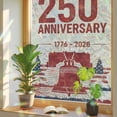 250th Anniversary Window Privacy Film, Liberty Bell Stars Vintage 1776 ...