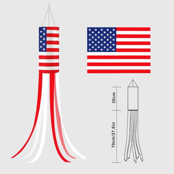 250th Anniversary Windsock Flag, Commemorative Independence Day Outdoor ...