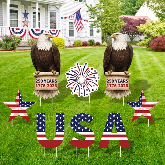 250th Anniversary Yard Sign USA America Eagles 250 Years Outdoor Decor ...