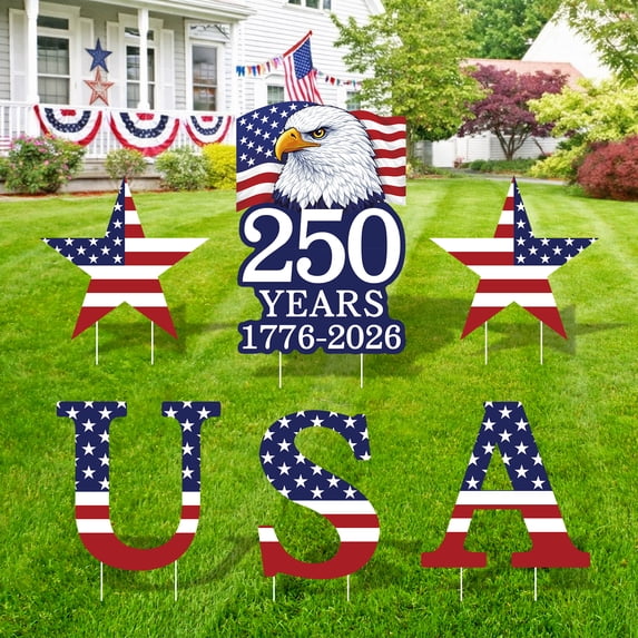 250th Anniversary Yard Sign USA America Eagles 250 Years Outdoor Decor ...