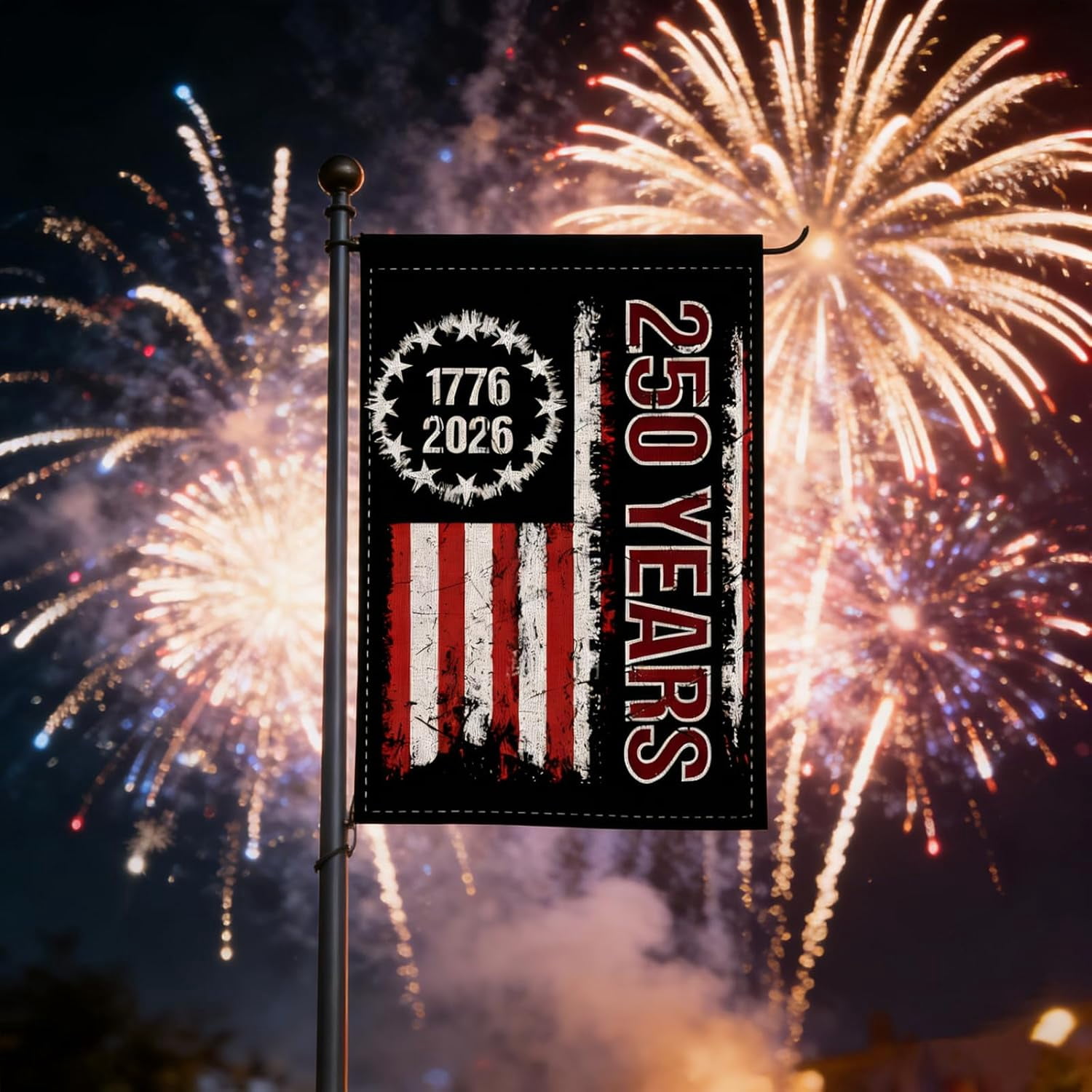250th Anniversary of the United States 12x18 inch double-sided outdoor ...