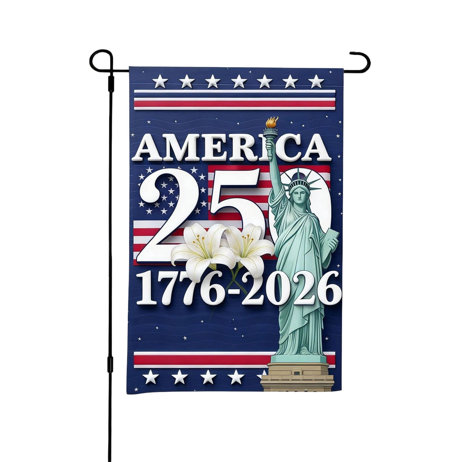 250th Birthday Garden 1776 2026 250 Years Anniversary 4th Of July No ...