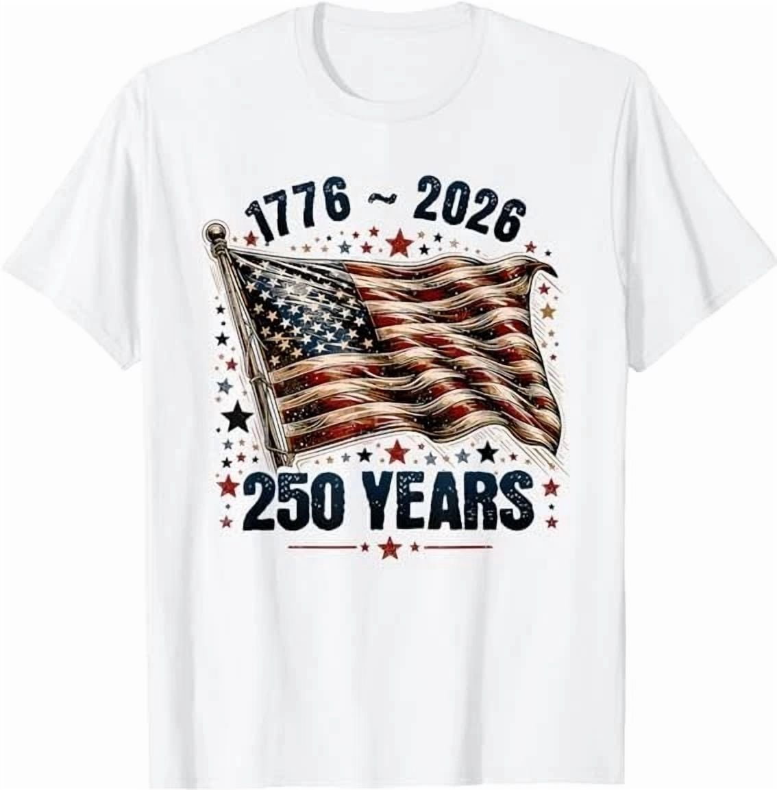 250th Birthday Shirt, Flag Heart 1776 2026 July 4th 250 years of ...