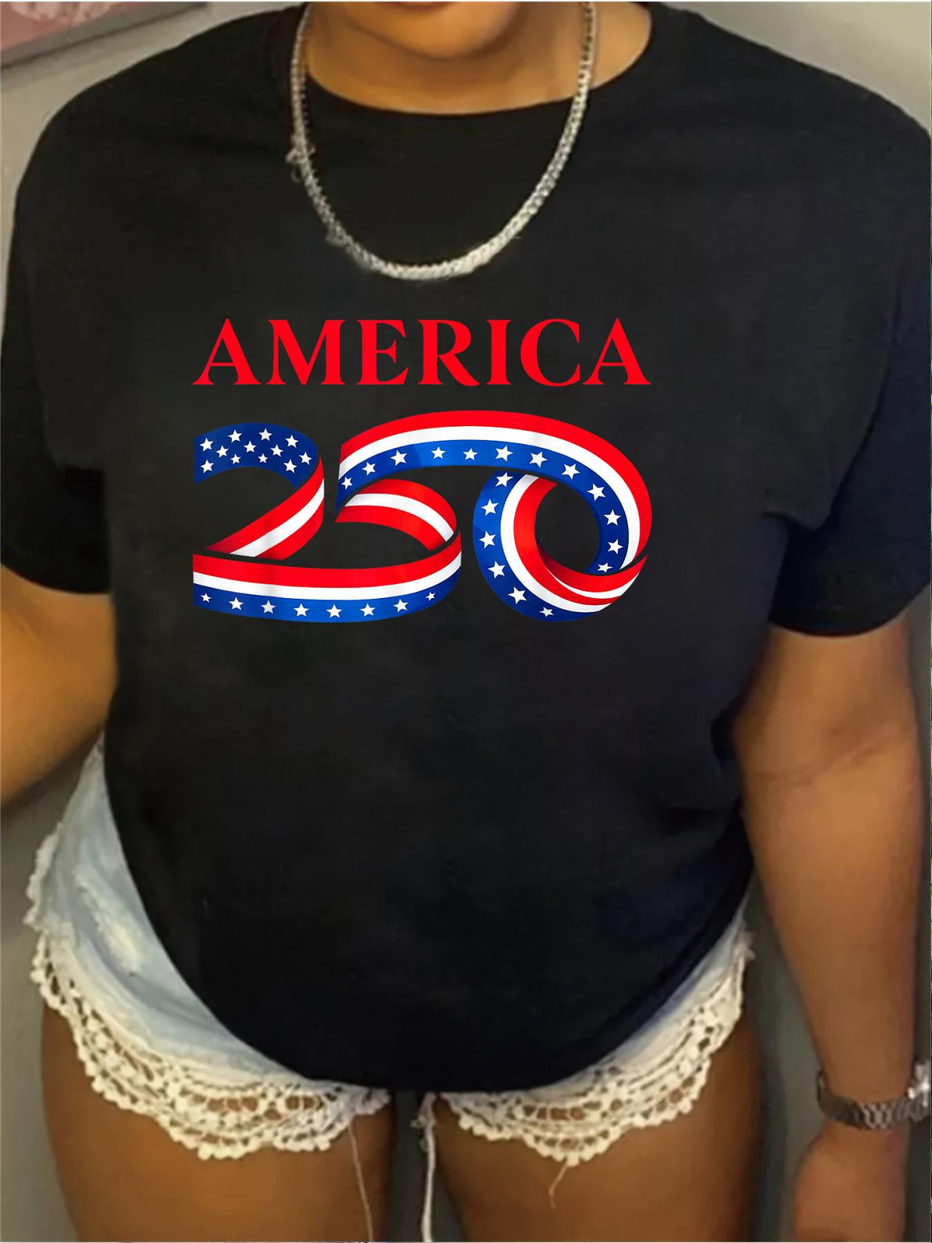 250th Birthday of United State Independence Day US Flag T-Shirt ...