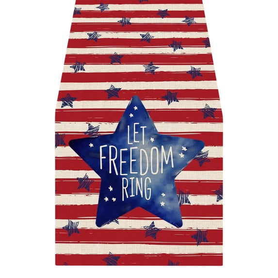 250th Independence Day Table Runner Decor Rectangular Polyester Let ...