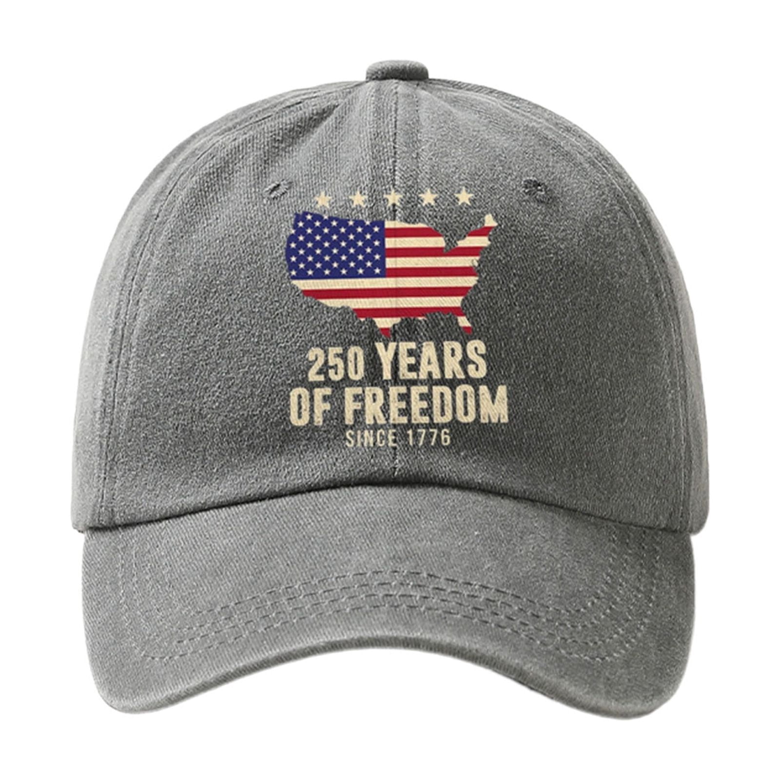 250th Year Of Freedom Anniversary Cap,22x23.6" Adjustable Baseball Cap ...