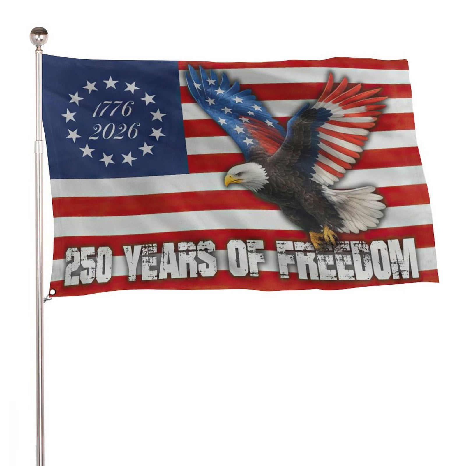 250th Years Of Freedom Flag, American Flag Independence Day Flag 4x6 Ft ...