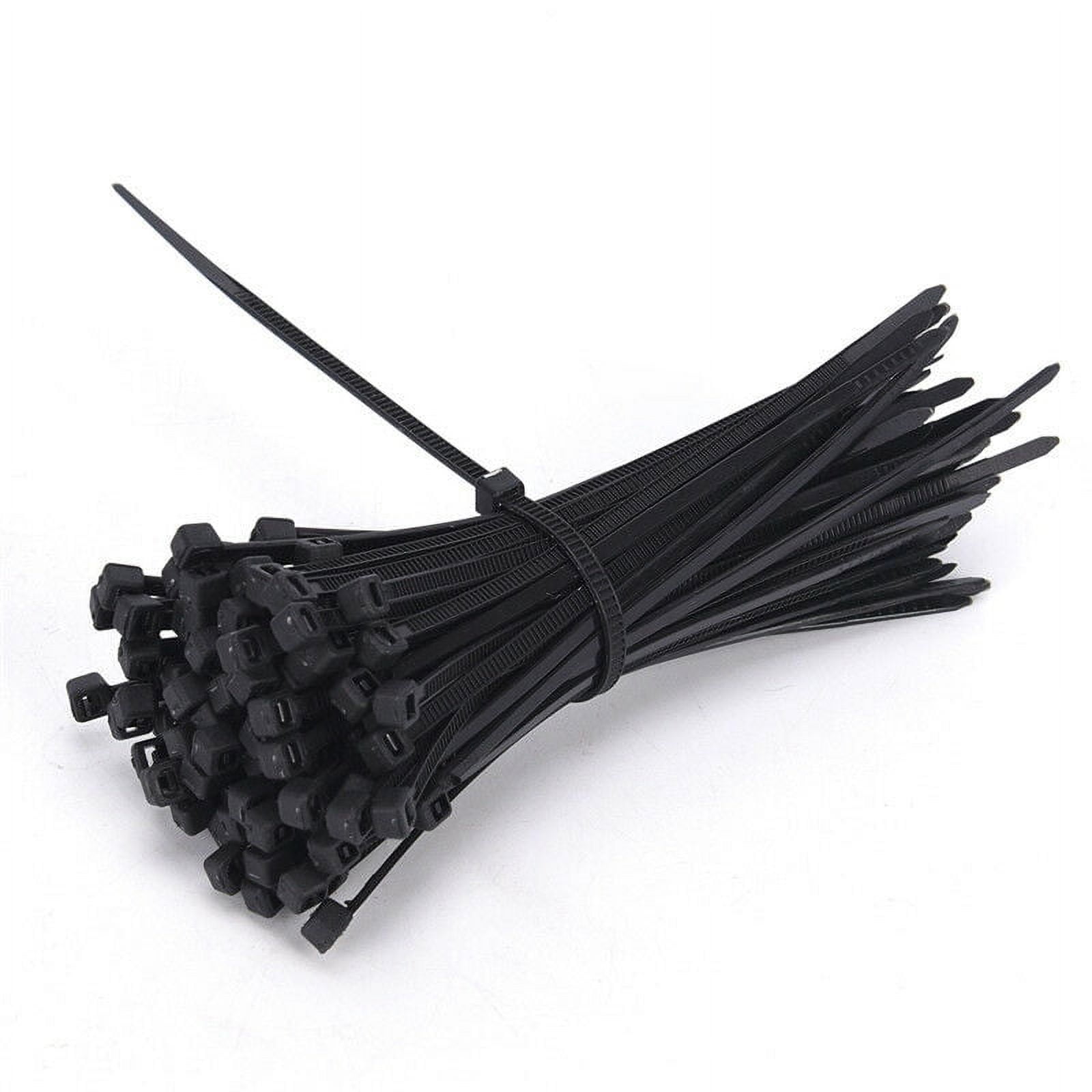 250x 18" Black Zip Ties Nylon Cable Fasteners Locking Plastic Cord Long ...