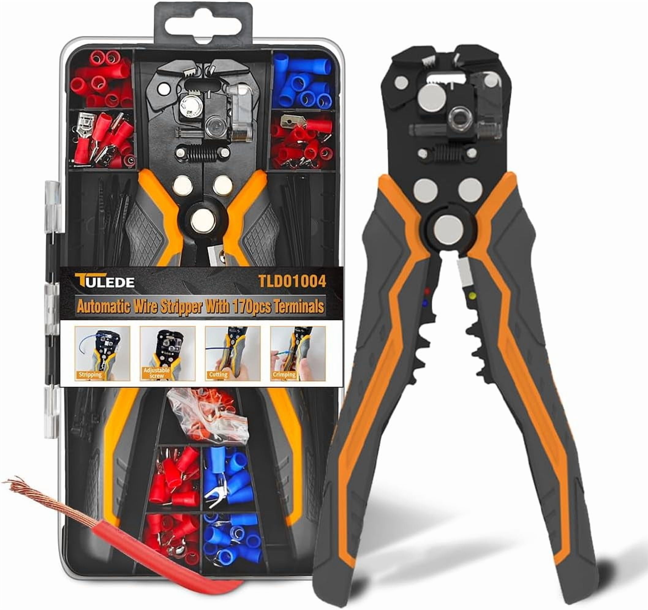 251-piece Wire Stripping Tool Kit, suitable for 10-24 AWG automatic ...