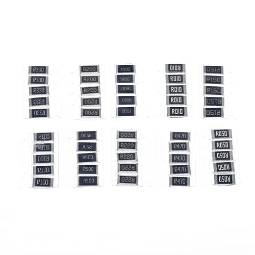 2512 Surface Mount Device Resistor Kit, 1Set/50Pcs 0.01R-1R Ohm 10 ...