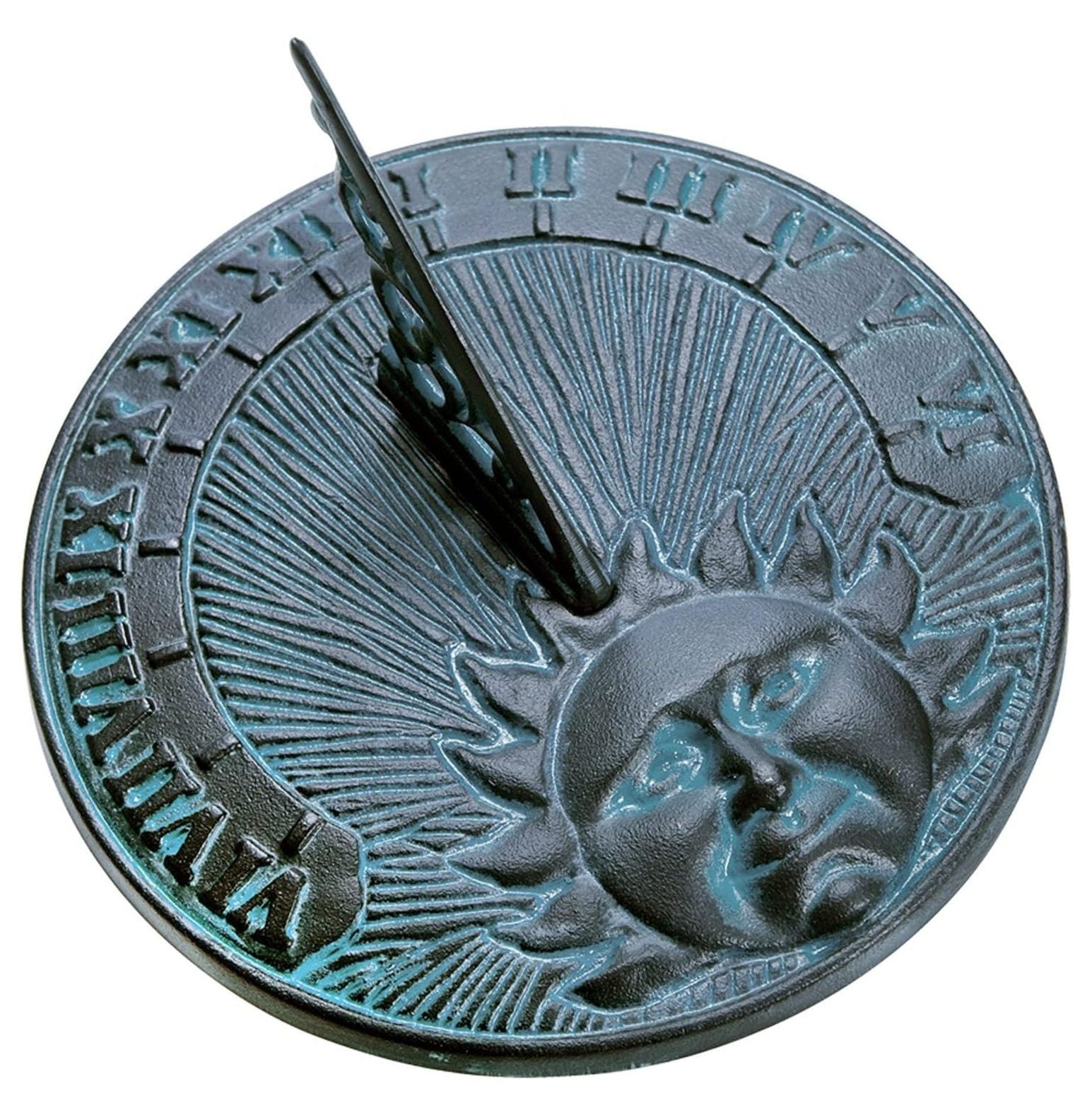 2518 Daybreak Sundial, Cast Iron with Verdigris Finish, 10.5-Inch ...