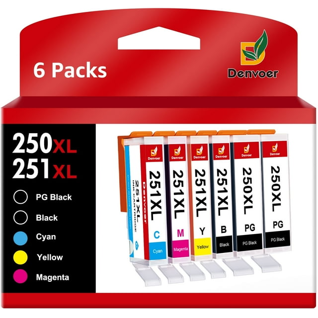 251XL 250XL Ink Cartridges Replacement for Canon 250 251 XL PGI-250XL ...
