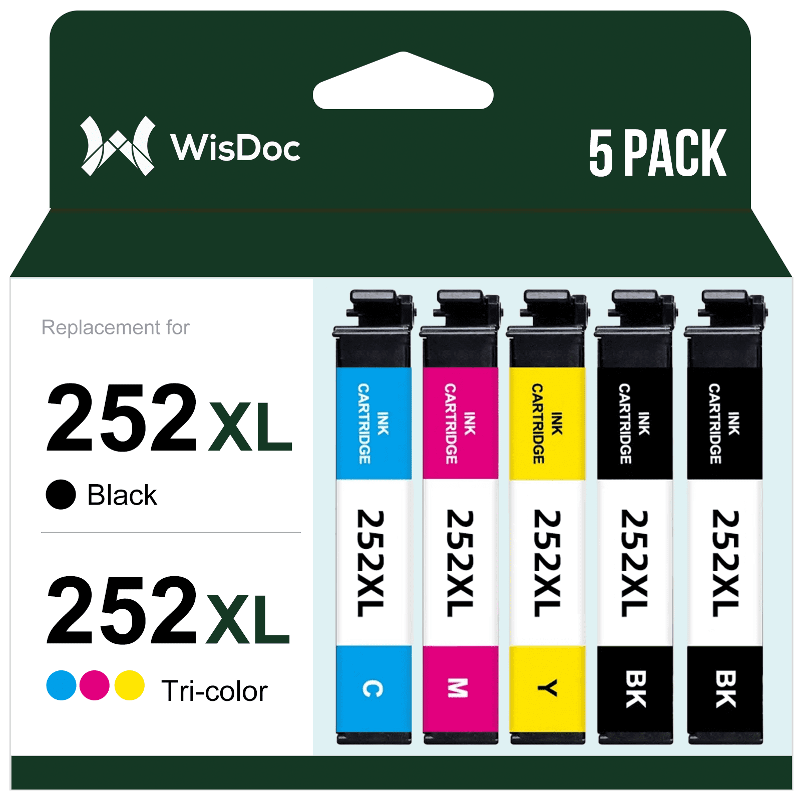 252 252XL Ink Cartridge for Epson Workforce WF-7620 WF-7710 WF-3640 WF ...