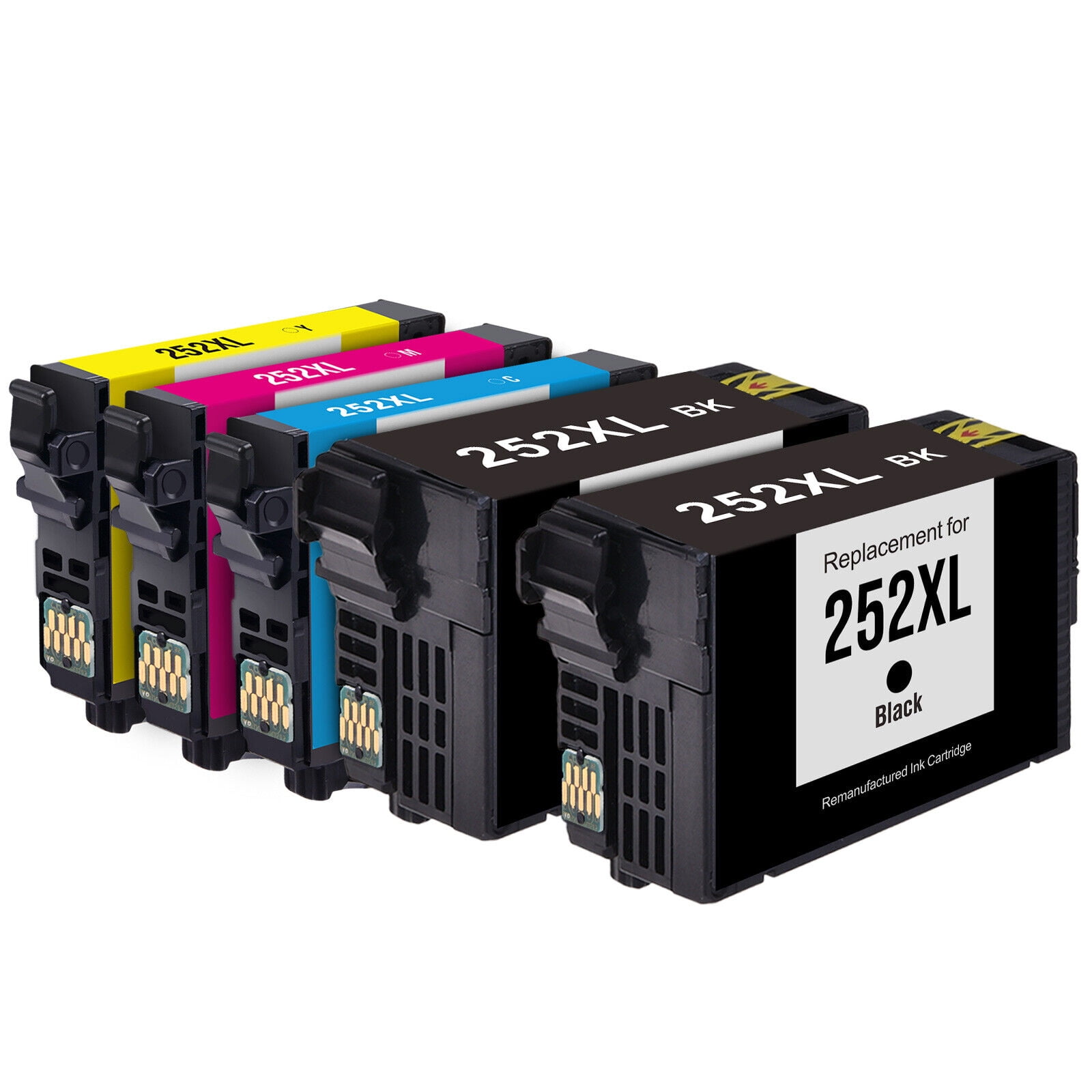 Epson 252XL High Yield Remanufactured 5-Pack Ink Cartridges for ...