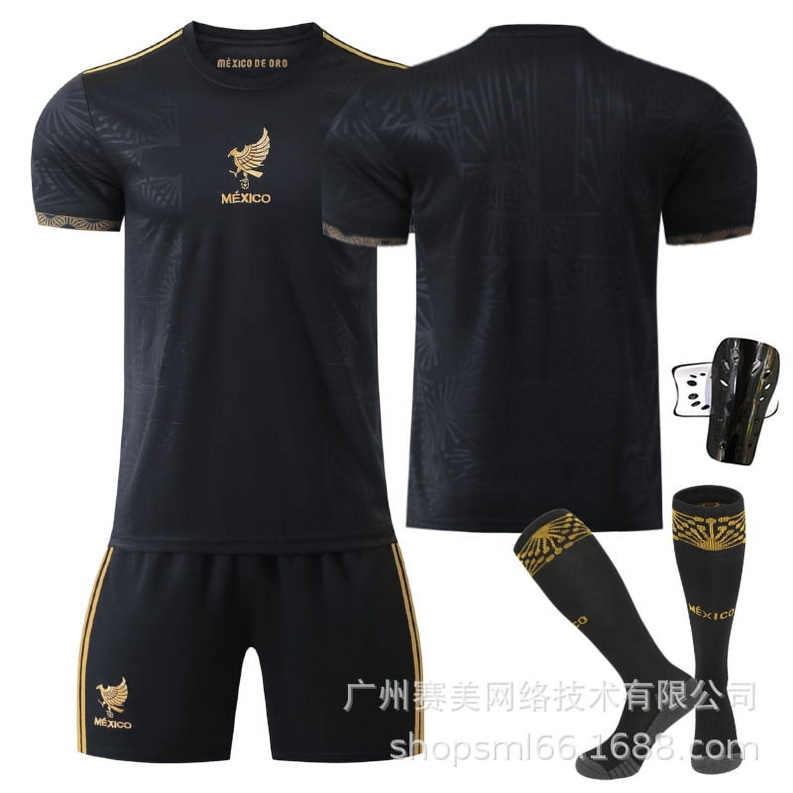 2526 Gold Cup Mexico Football Uniform Special Edition Black Jersey Set ...