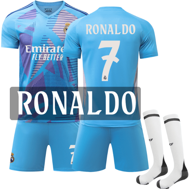 2526 Mens/Kids New Blue Soccer Activewear Football Clothing Set No.7 ...