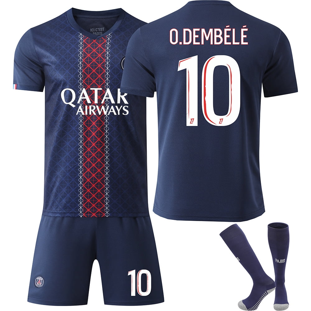 2526 P-aris football uniform No. 7 M-bappe 19 L-ee Kang-in 10 D-embele ...