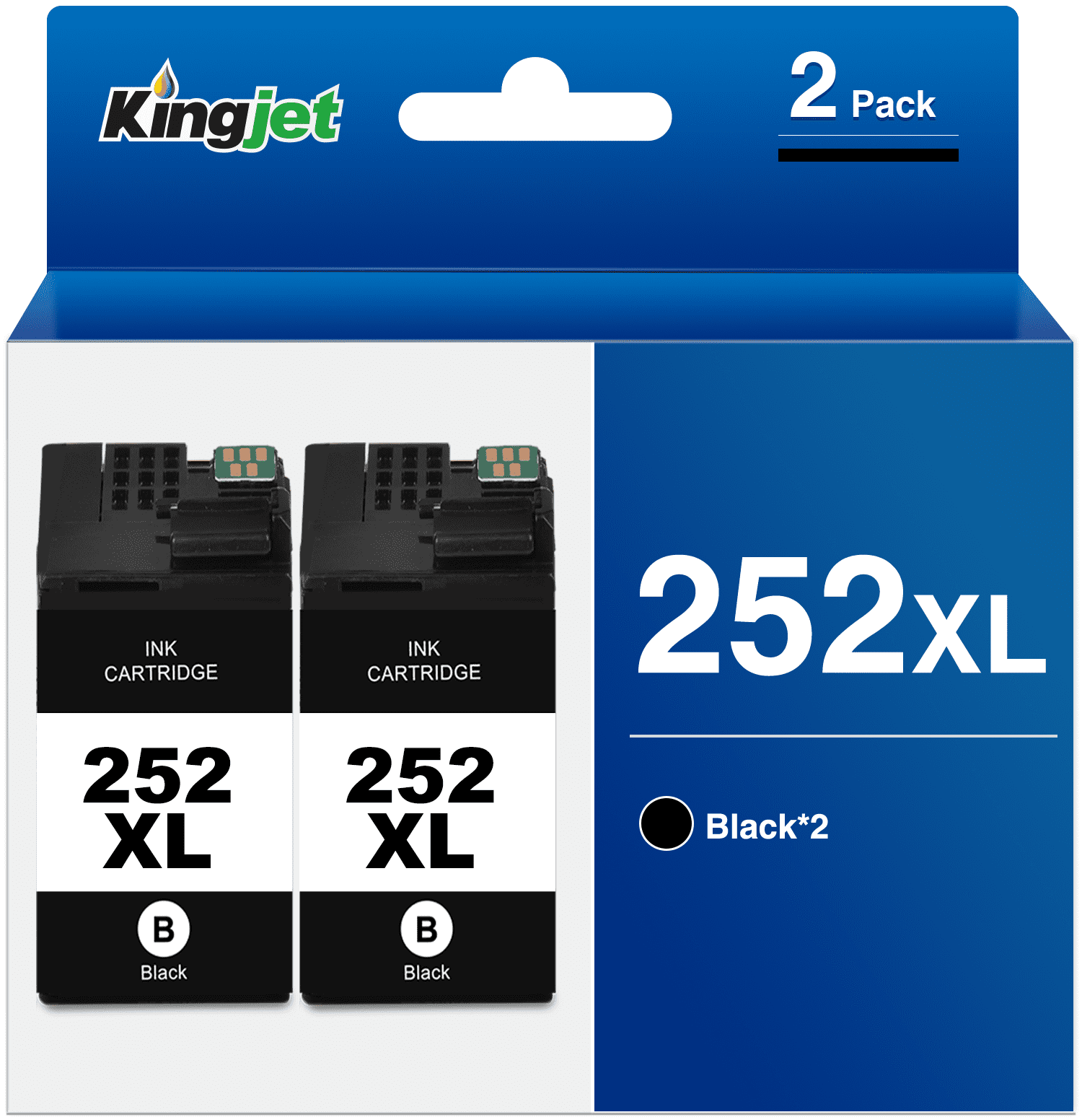 Kingjet 252XL Ink Cartridge for Epson 252XL Black for Workforce WF-7110 ...