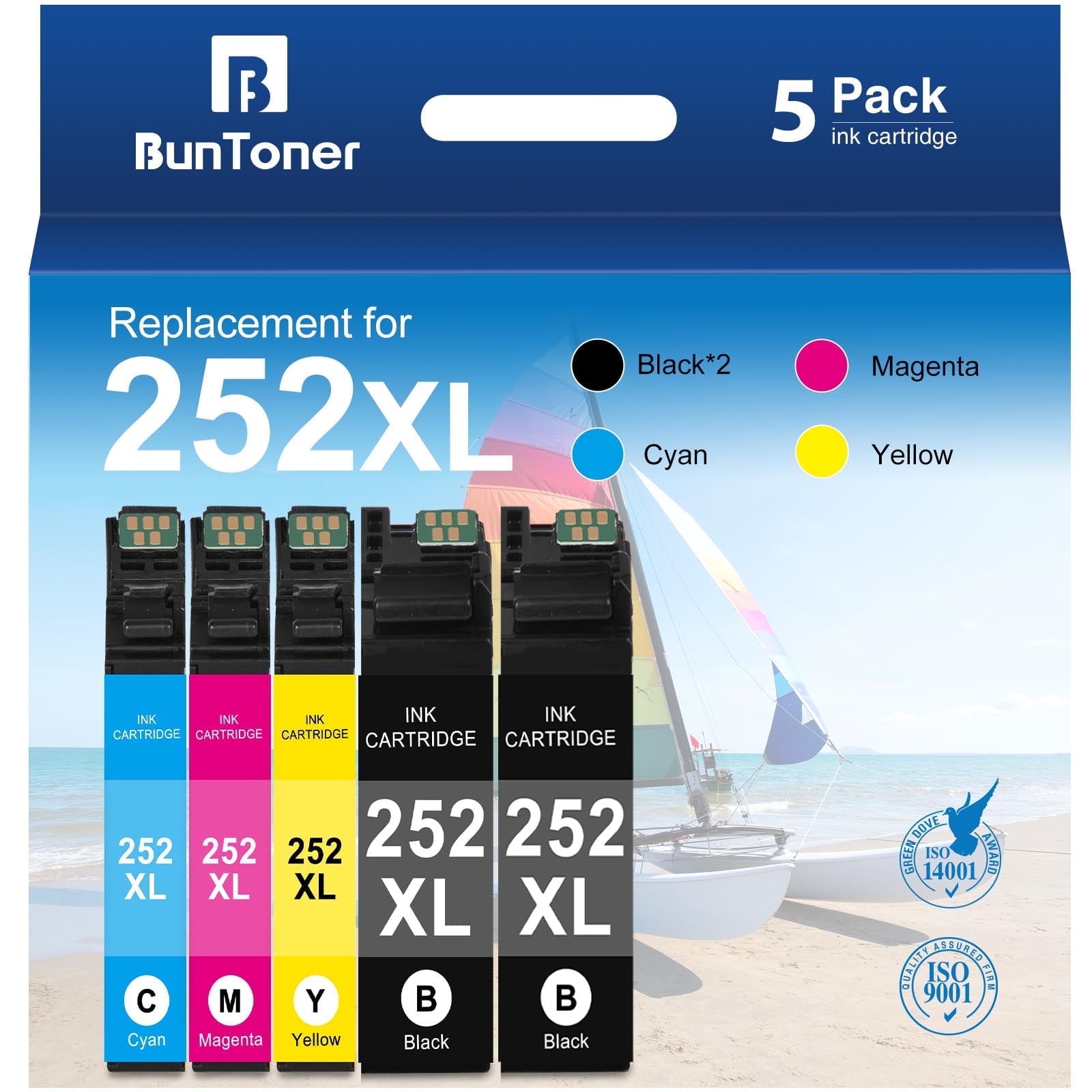 252XL Ink for Epson 252 ink 252XL Ink Cartridges Combo Pack for ...