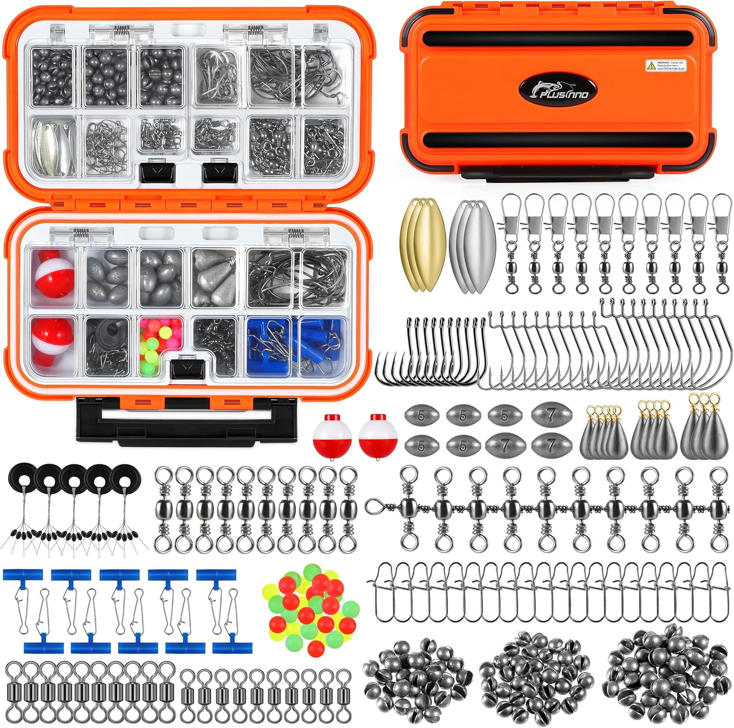 253/387pcs Fishing Gear Accessories Kit, Fishing Tackle Box with Tackle ...