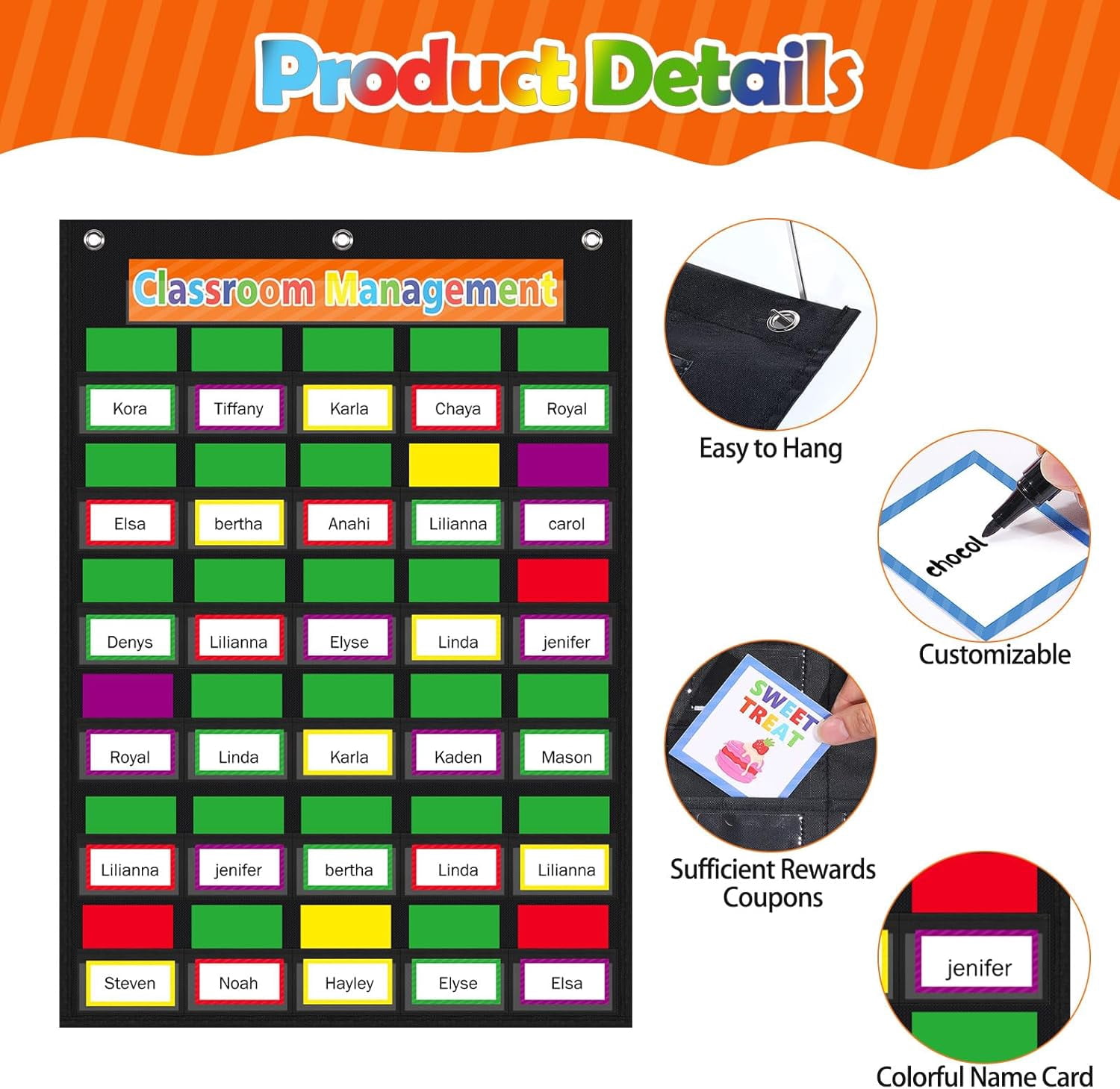 253 Pcs Student Behavior Pocket Chart for Classroom Behavior Management ...