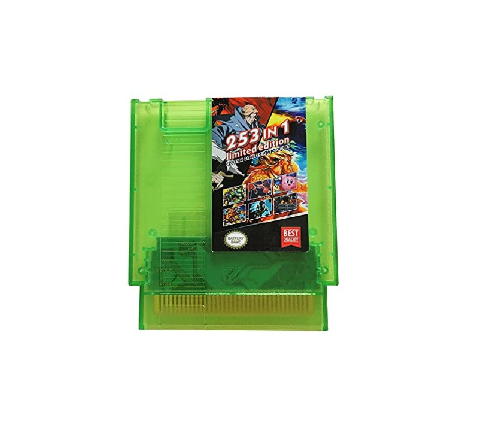 253in1 Classic Collection for Nes Multi Games Cartridge 8 Bit Green ...