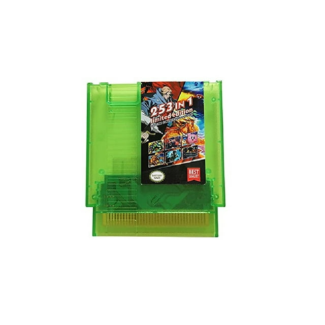 253in1 Classic Collection for Nes Multi Games Cartridge 8 Bit Green ...