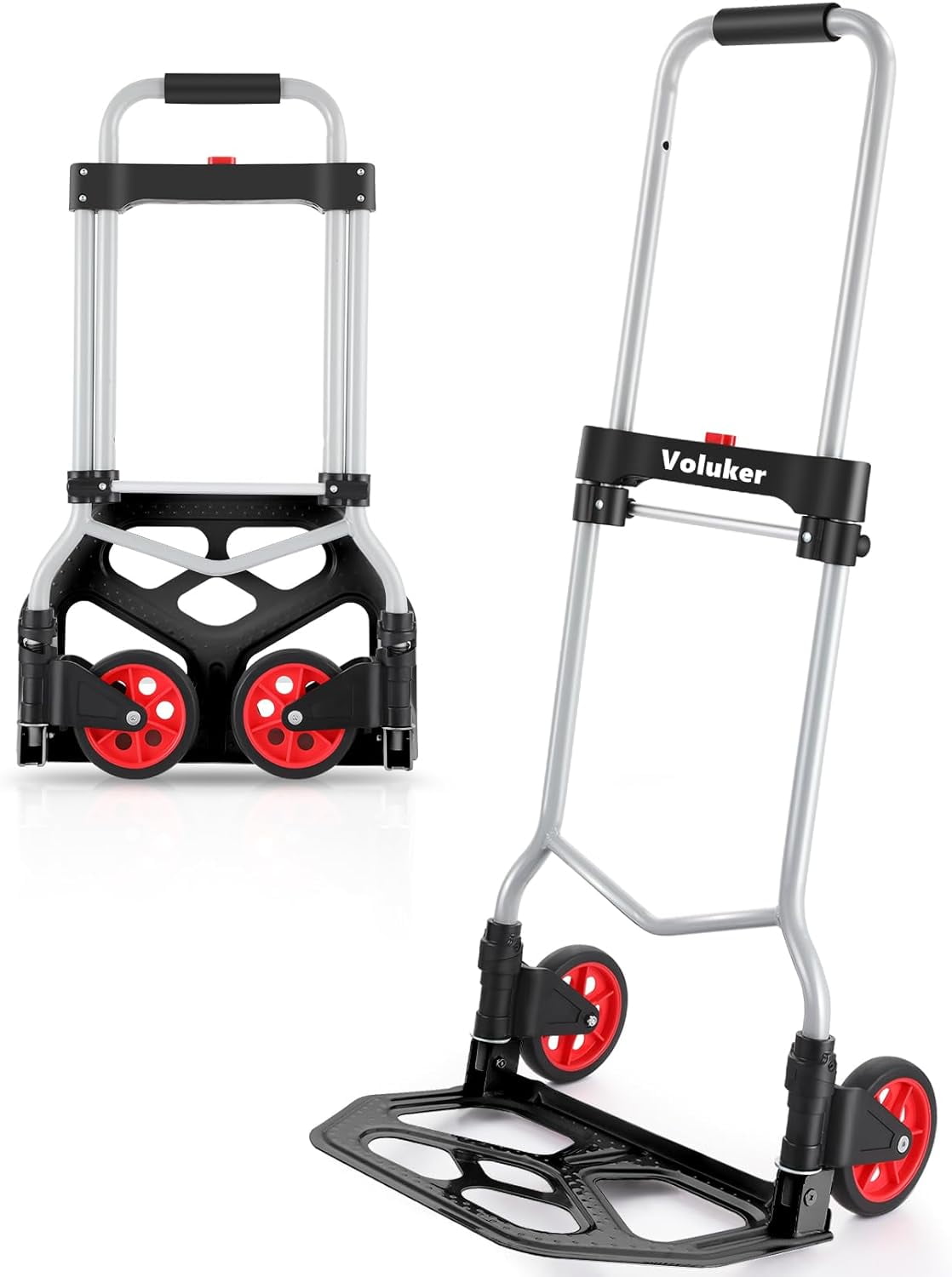 254 LBS Aluminum Folding Hand Trucks, Foldable Dolly Cart for Moving ...