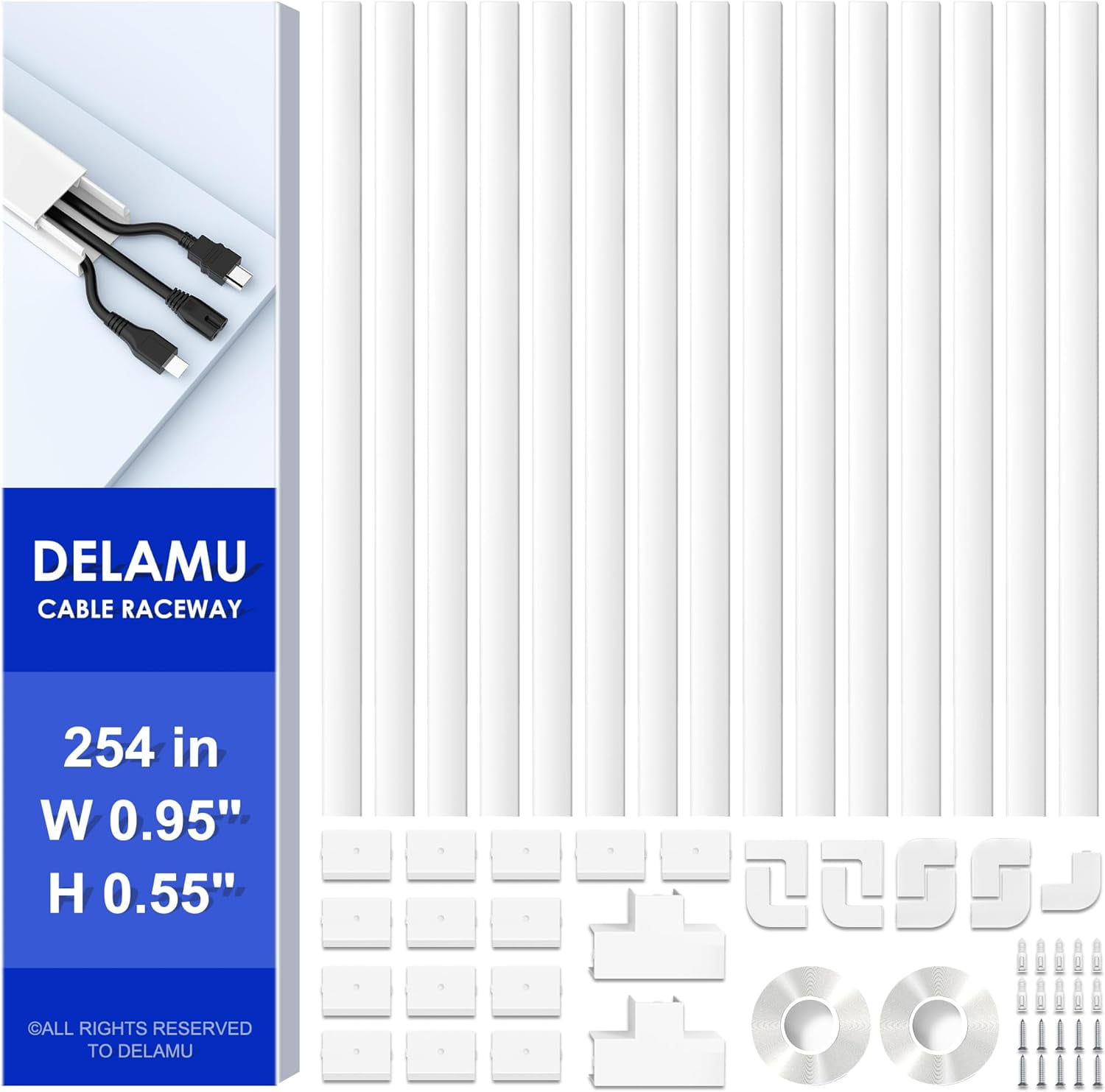 254in Cord Hider, Cable Hider, Wall Cord Concealer Cord Cover, Wire ...