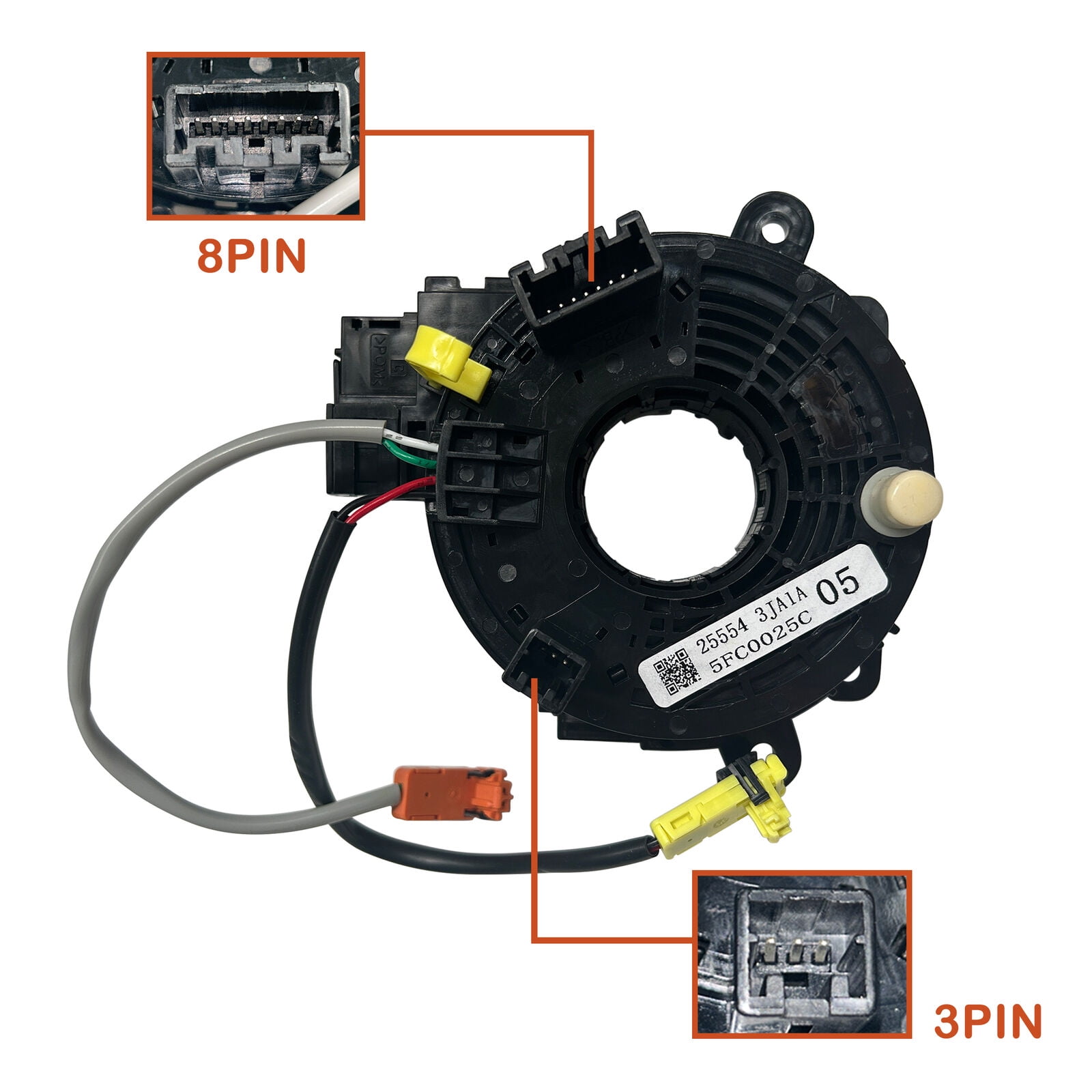 25554-3JA1A Clockspring 2 plugs Fit Nissan pathfinder, Altima Murano ...