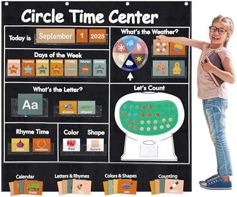255PCS Boho Circle Time Learning Center Classroom Pocket Chart ...