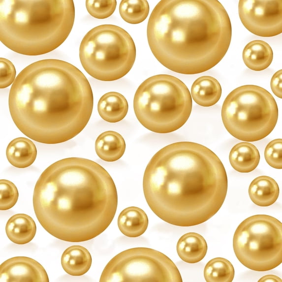 255Pcs Vase Filler Beads for Centerpieces, Gold No Hole Faux Pearl for ...
