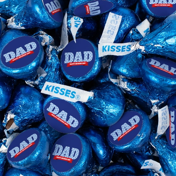255ct Happy Father’s Day Plaid Stickered Blue Milk Chocolate Bulk Candy ...