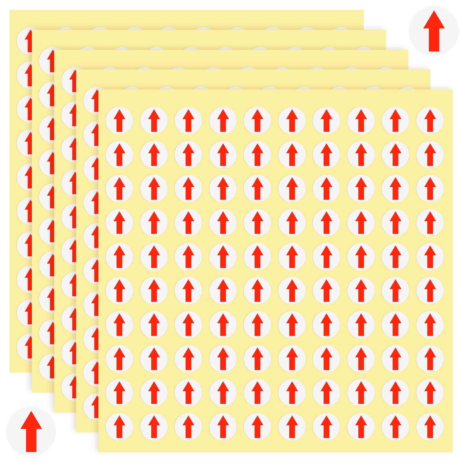 25600 PCS 10mm Self Adhesive Sticky Red Arrow Labels Removable Small ...