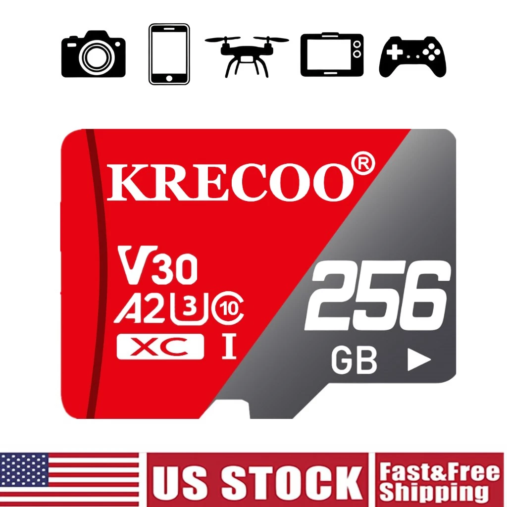256GB Micro SD Card Micro SDXC Memory Card Class 10 UHS-I U3 A2 V30 ...