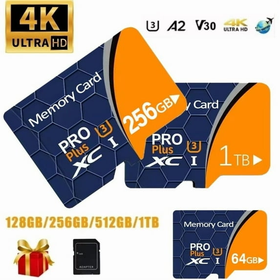 256GB Micro SD Card Micro SDXC Memory Card with Adapter Class 10 TF ...
