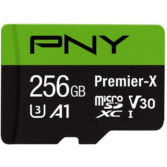 256GB Premier-X Class 10 U3 V30 microSDXC Flash Memory Card - 100MB/s, Class 10, U3, V30, A1, 4K ...