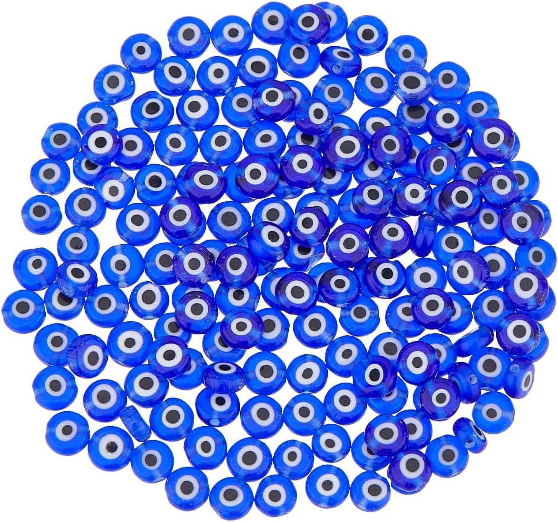 256Pcs Evil Eye Beads 6mm Handmade Lampwork Beads Blue Eyeball Beads ...