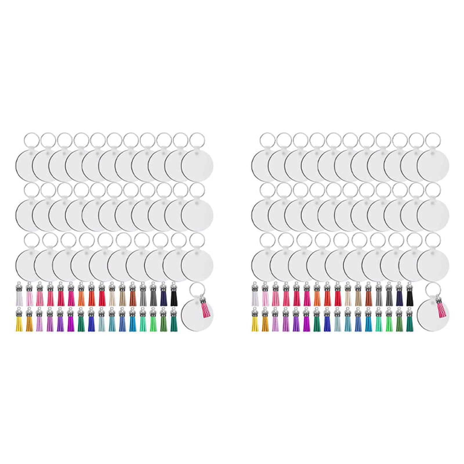 256Pcs Sublimation Keychain Blanks Set Key Rings Sublimation Blanks ...