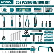 TOPHDY 325-Piece Home Tool Kit, Multi-Purpose Tool Set with Toolbox ...