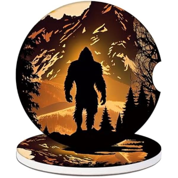 2584 2 Pack Car Cup Holder Coasters - Bigfoot Mountains Forest Moon ...